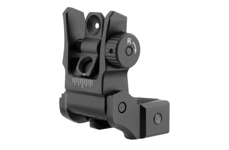 Winchester | UTG Low Profile Flip-up Rear Sight W/Dual Aiming Aperture
